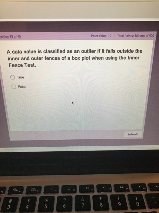 Solved A data value is classified as an outlier if it falls | Chegg.com