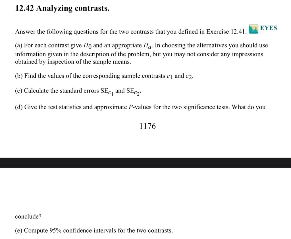 Solved Please answer all parts of only question 12.42. the | Chegg.com