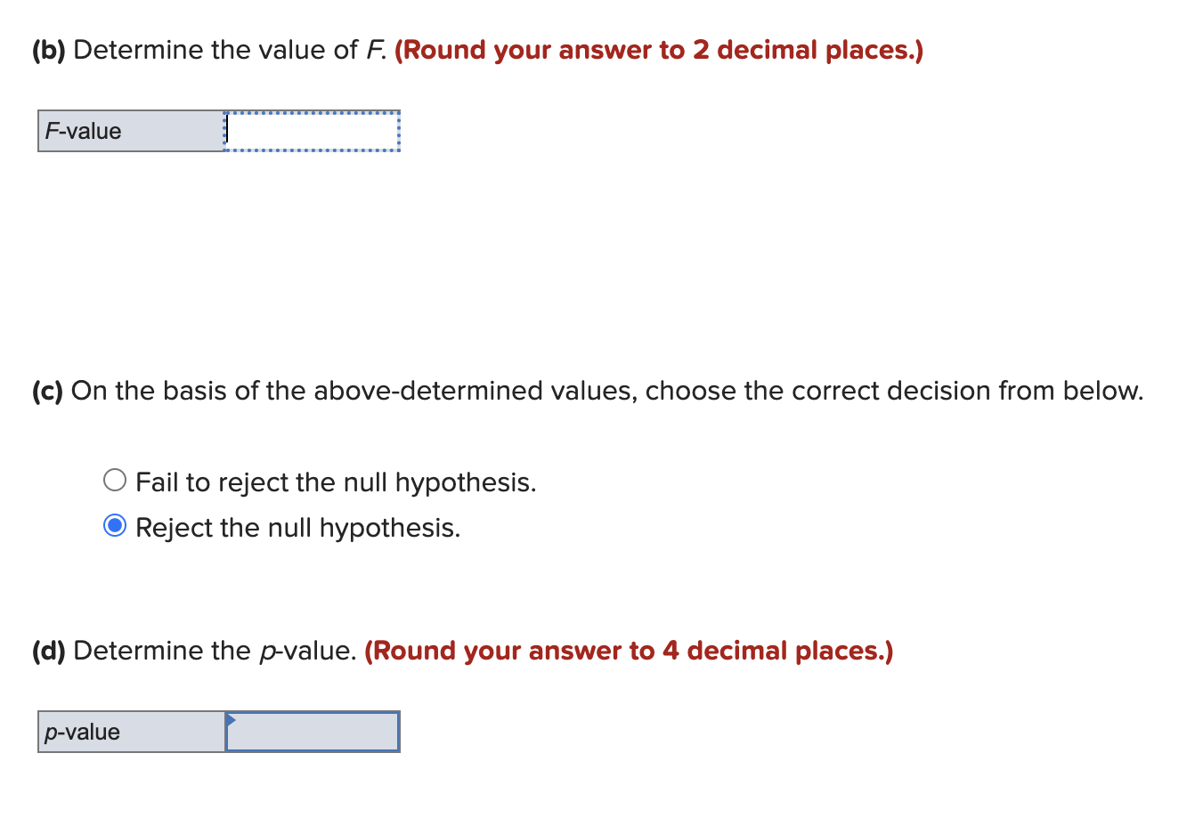 Solved Click here for the Excel Data File Fill in the | Chegg.com