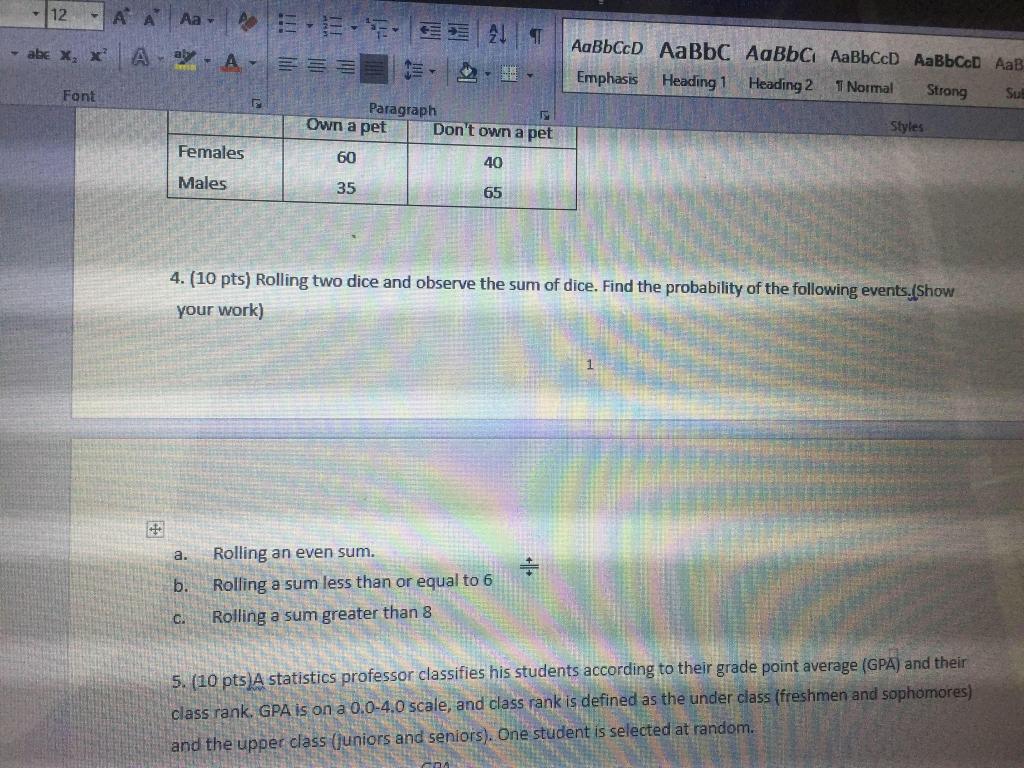 Solved - 12 - Α Α A Аа 21 T - abe x x A-A- AaBbCD AaBbc AaBC | Chegg.com