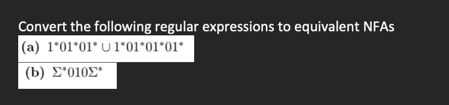 Solved Convert the following regular expressions to | Chegg.com