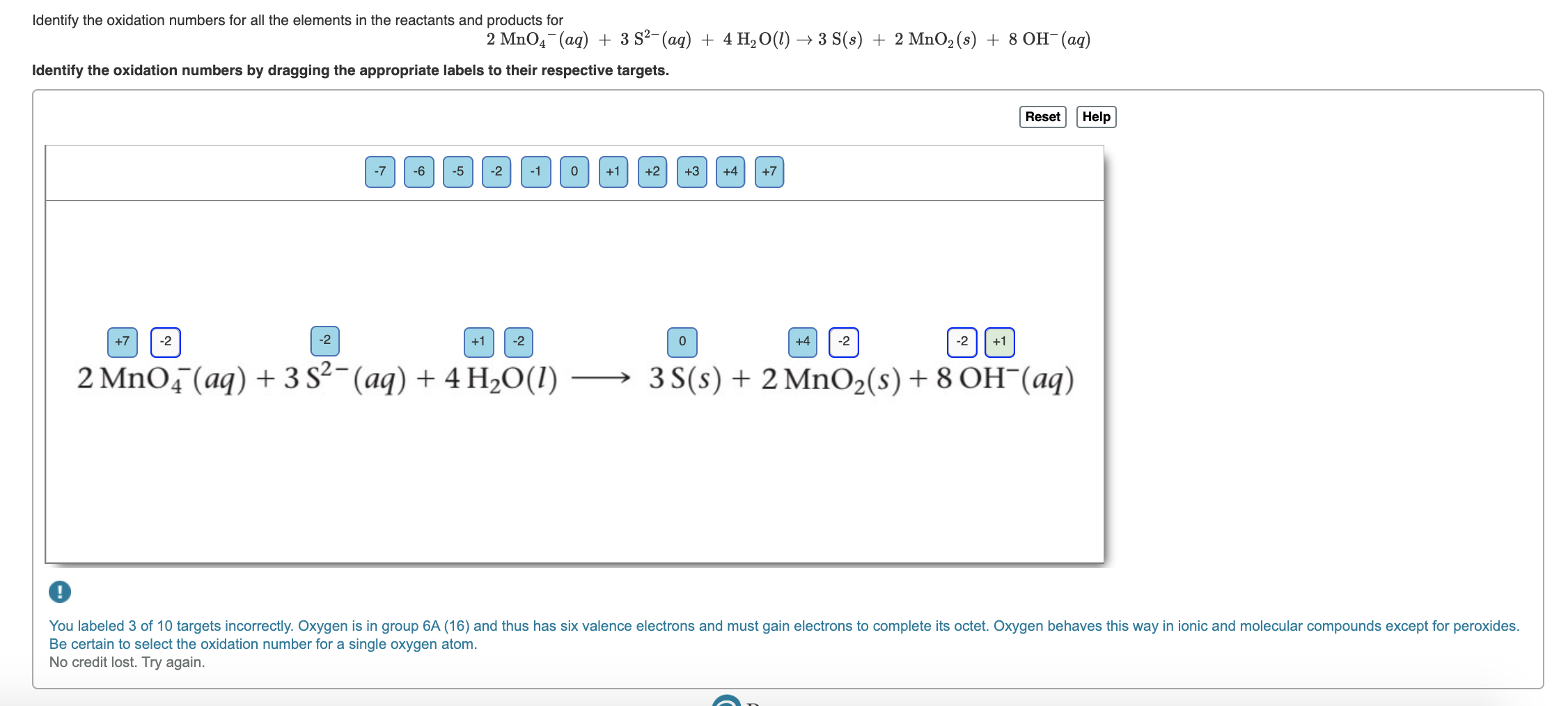 Solved Identify The Oxidation Numbers For All The Elements