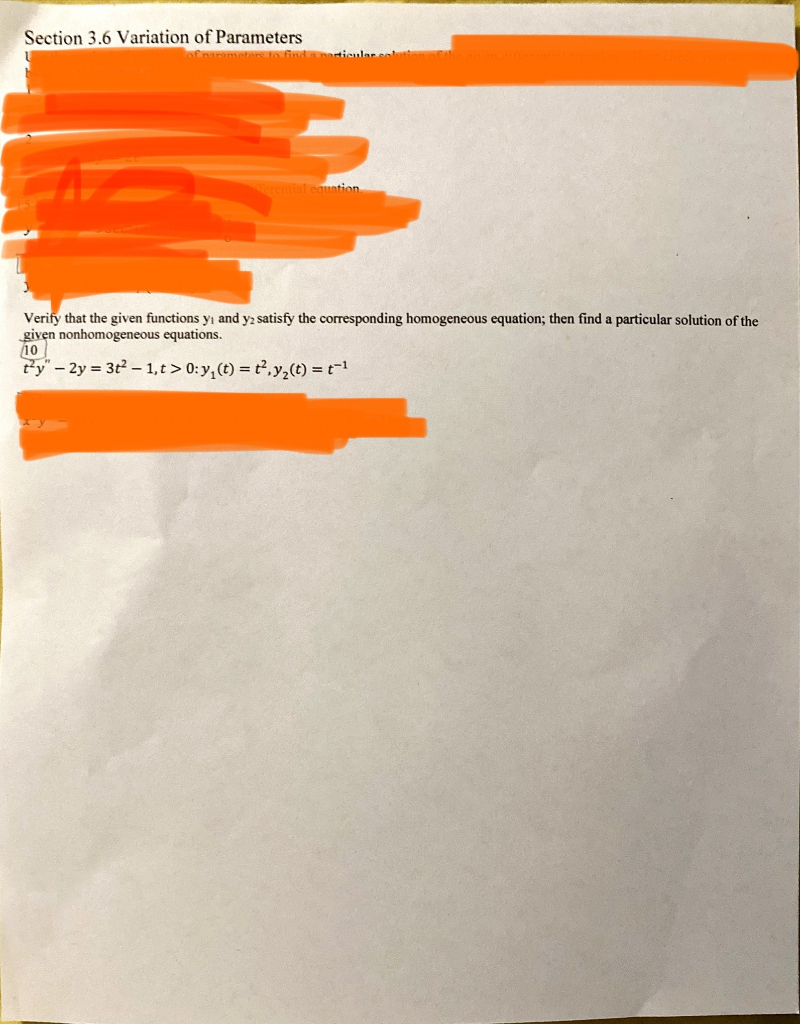 Solved Section 3.6 Variation of Parameters ramen findertien | Chegg.com