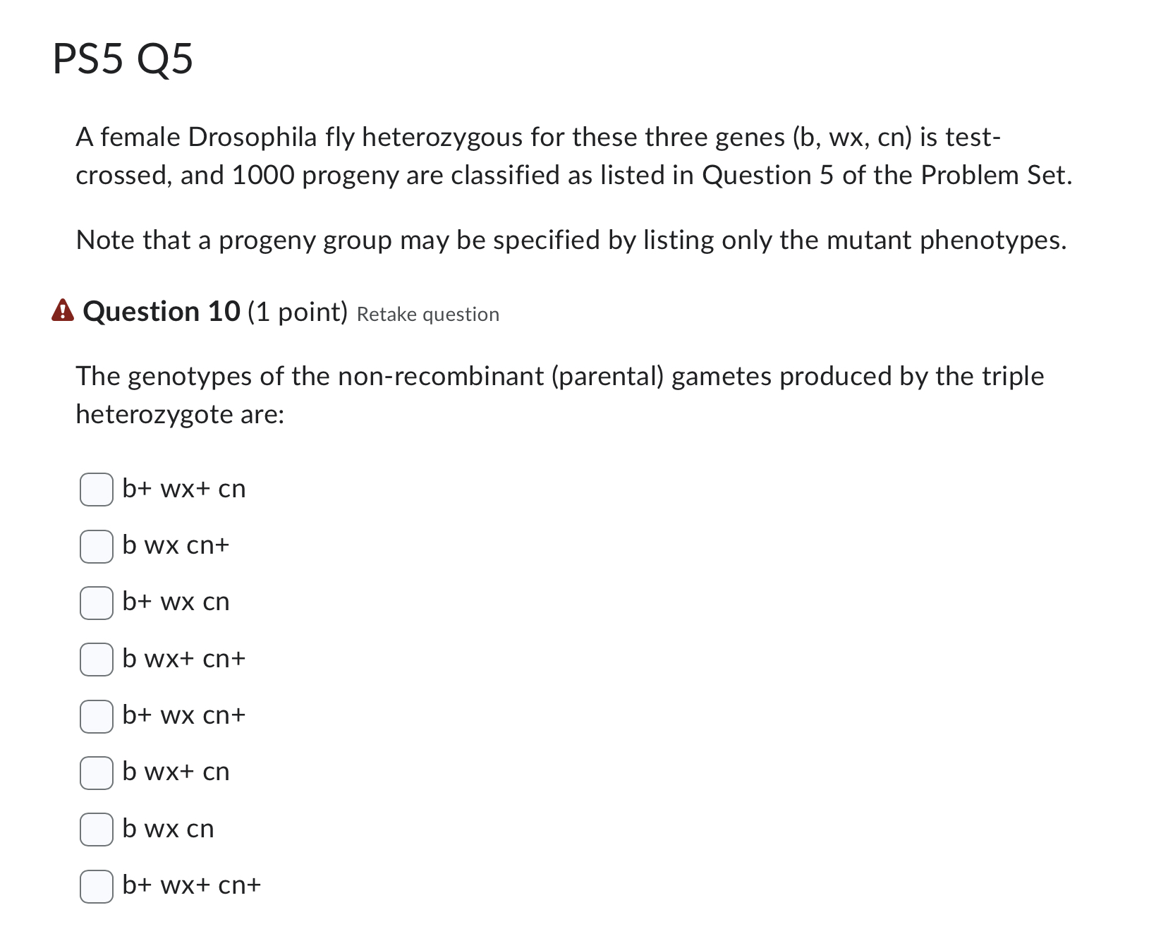 Solved A Female Drosophila Fly Heterozygous For These Three 4359