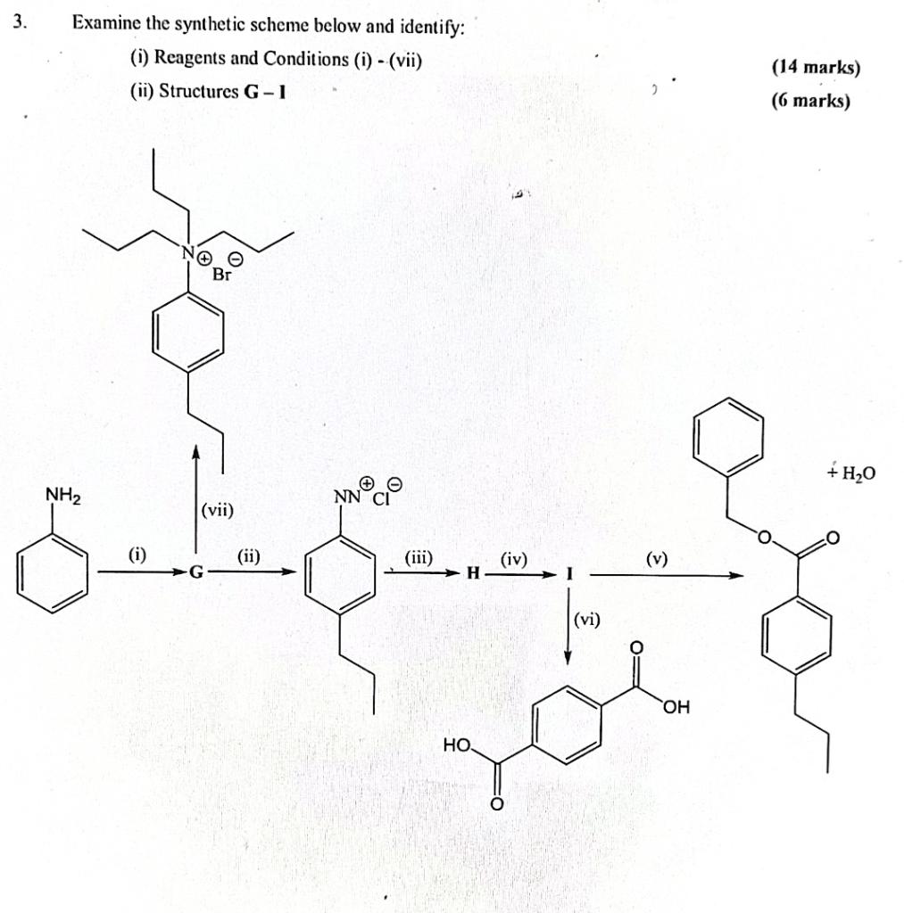 Solved 3. Examine the synthetic scheme below and identify: | Chegg.com