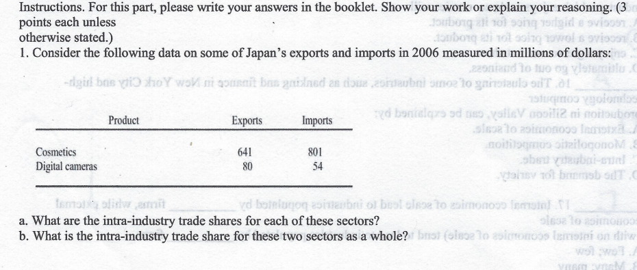 Solved Instructions. For this part, please write your | Chegg.com