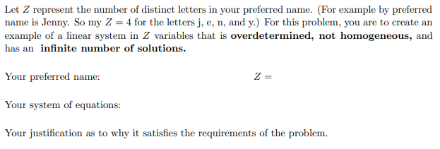 Solved Let Z represent the number of distinct letters in | Chegg.com