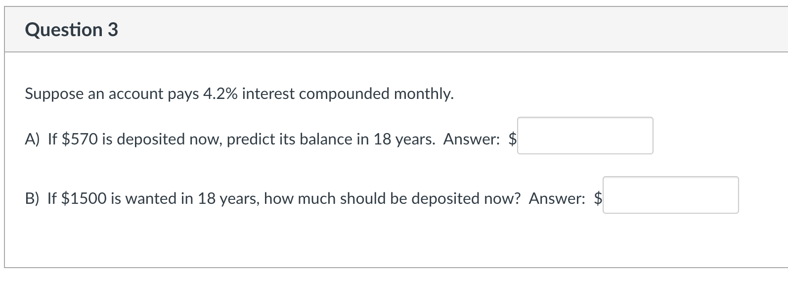 Solved Suppose an account pays 4.2% interest compounded | Chegg.com