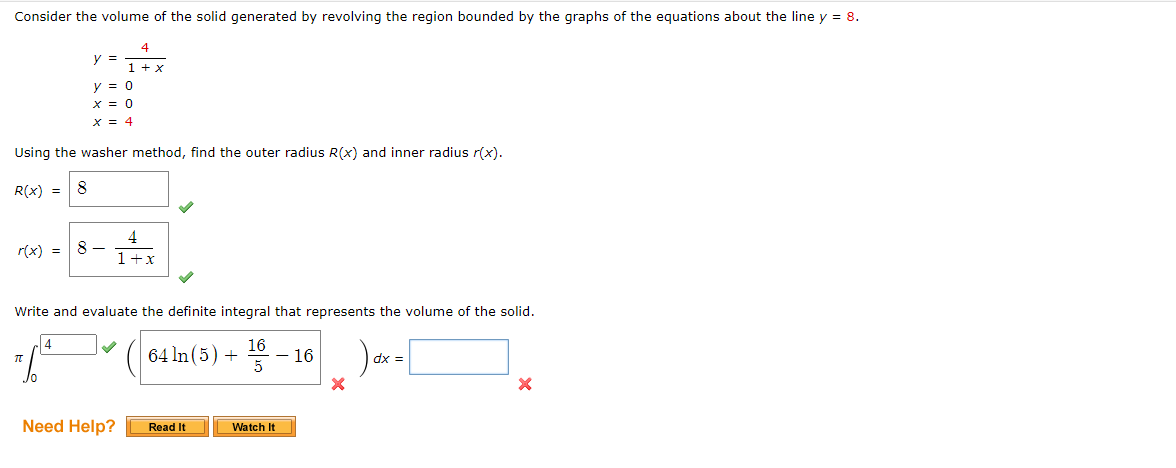 Solved Consider the volume of the solid generated by | Chegg.com