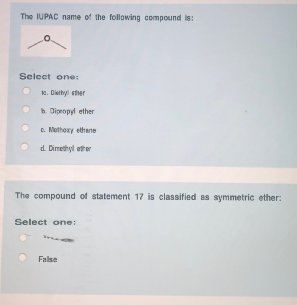 Solved The IUPAC name of the following compound is: Select | Chegg.com