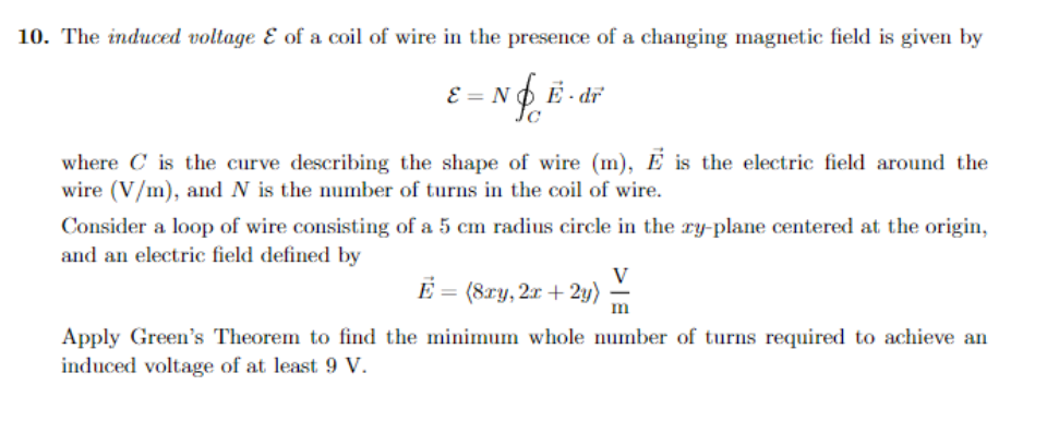 Solved The induced voltage \\( \\mathcal{E} \\) of a coil of | Chegg.com