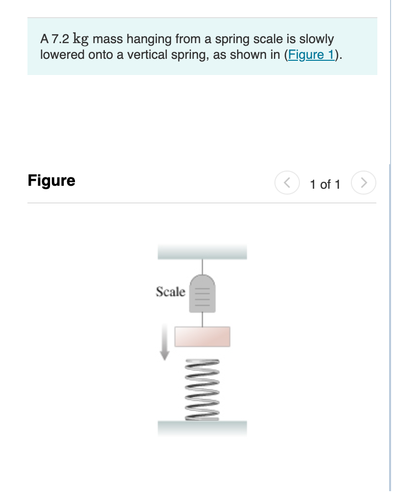 Solved part a:The scale reads 26 N when the lower spring has | Chegg.com