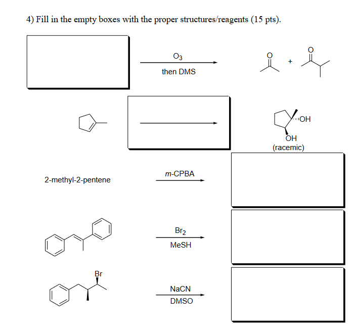 Solved 4) Fill in the empty boxes with the proper | Chegg.com