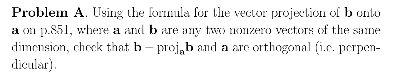 Solved Problem A. Using the formula for the vector | Chegg.com