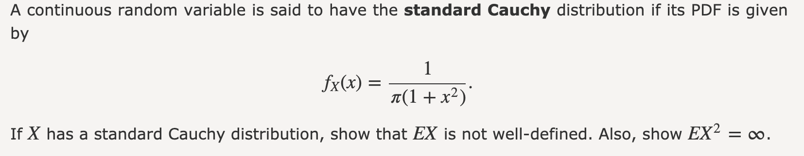 Solved A Continuous Random Variable Is Said To Have The