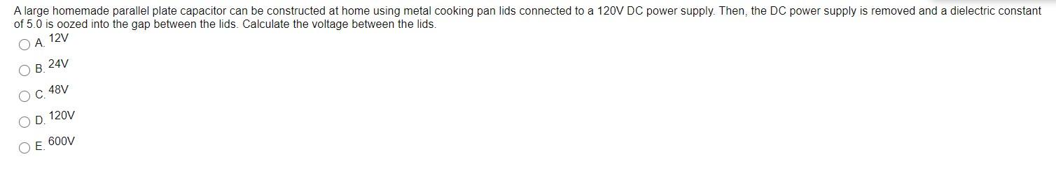 Solved A large homemade parallel plate capacitor can be | Chegg.com