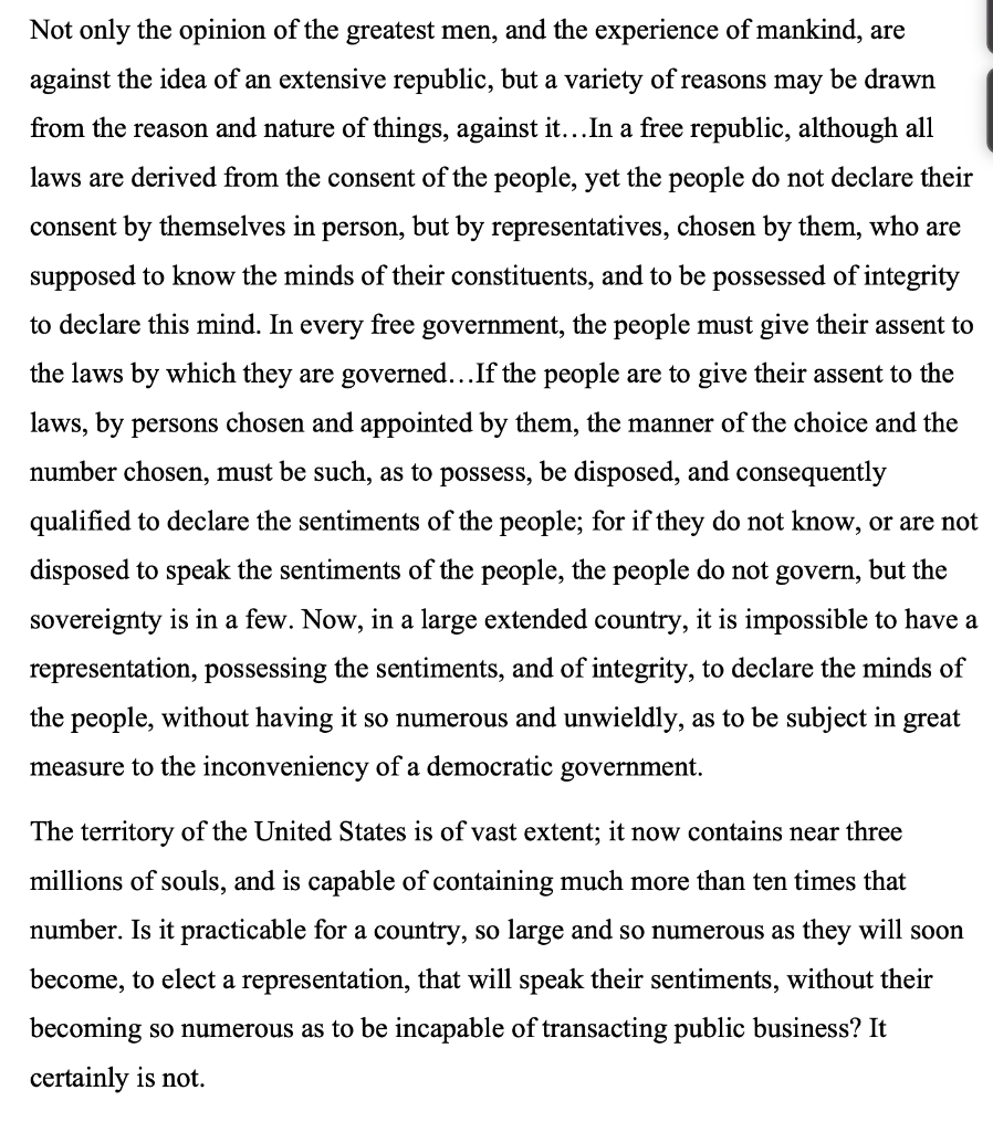 Solved D) In his Federalist argument, what is James Madison | Chegg.com