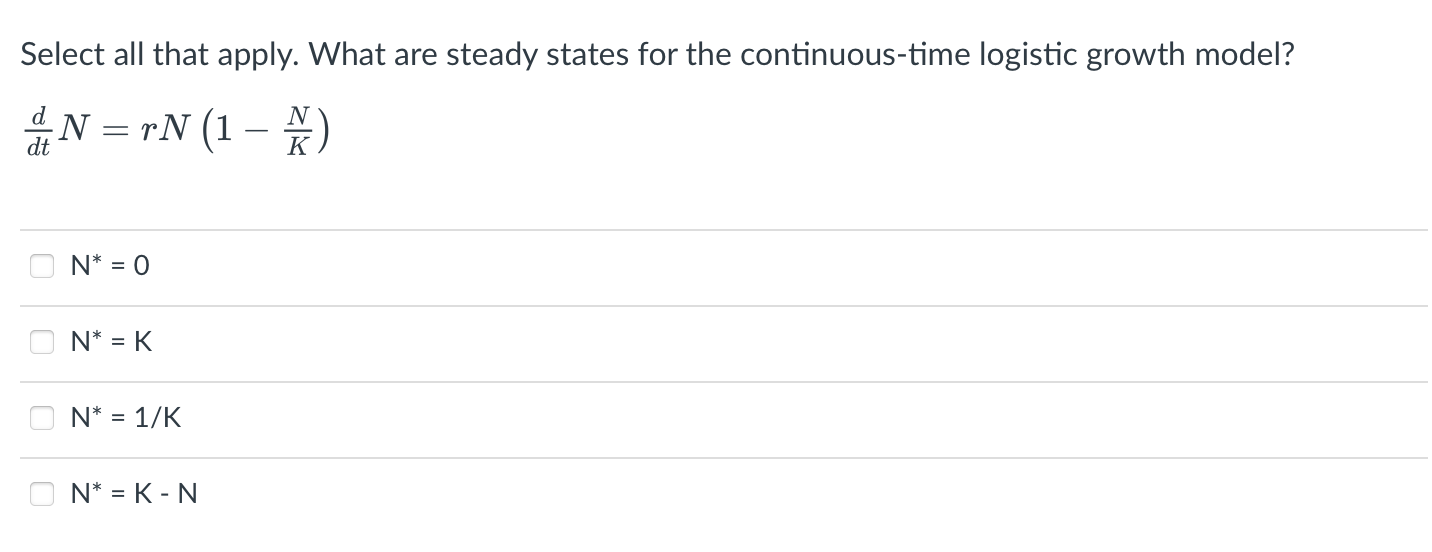 Solved Select all that apply. What are steady states for the | Chegg.com