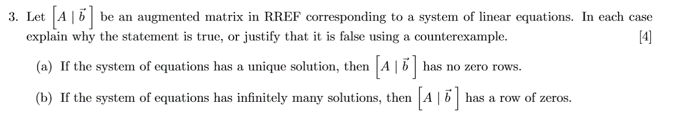 Solved 3. Let [A16] be an augmented matrix in RREF | Chegg.com