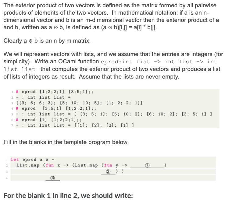 The exterior product of two vectors is defined as the | Chegg.com