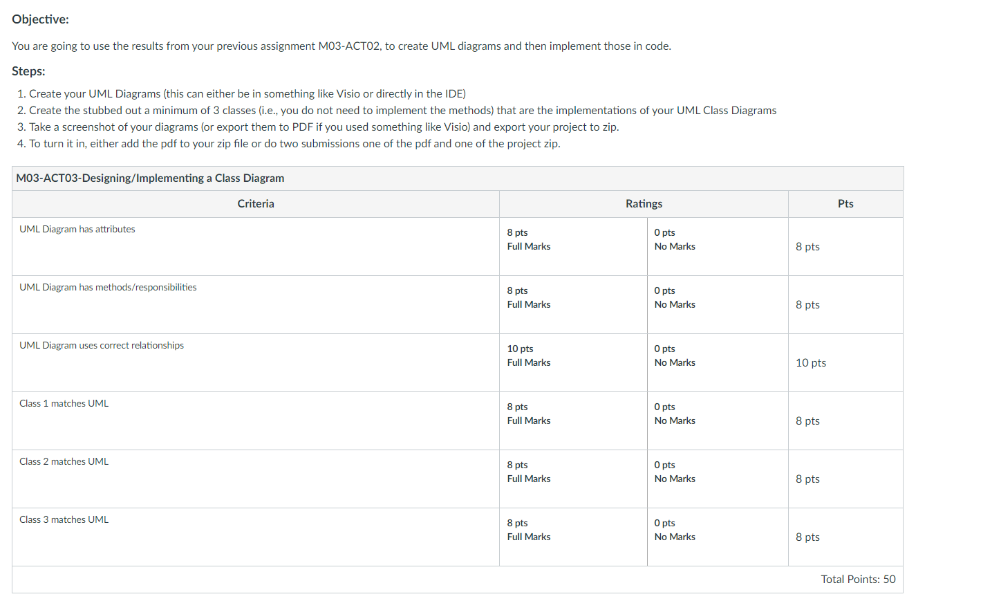 Solved Class: Student Responsibilities Class: Assignment | Chegg.com