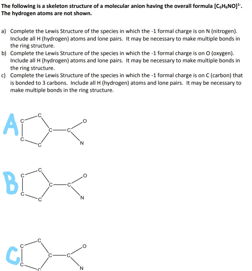 Solved Need help with resonance structures of [C6H6NO]-. | Chegg.com
