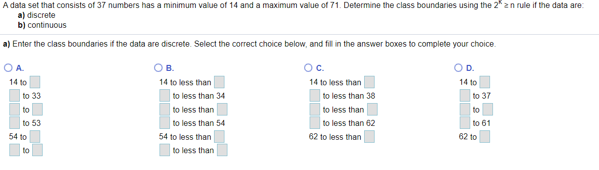 Solved A data set that consists of 37 numbers has a minimum | Chegg.com