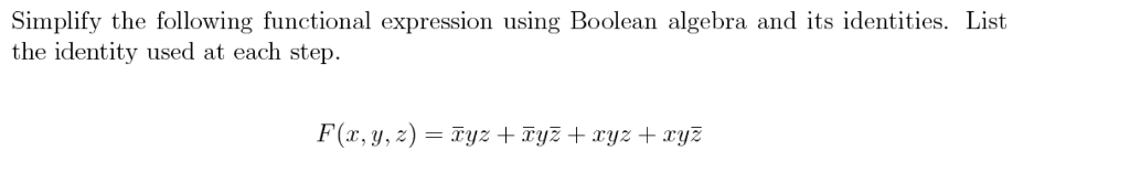 Solved Simplify the following functional expression using | Chegg.com
