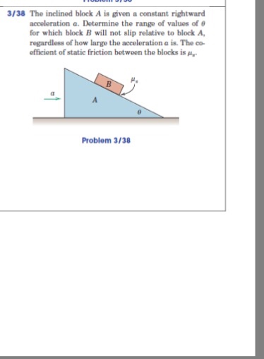 Solved The inclined block A is given a constant rightward | Chegg.com
