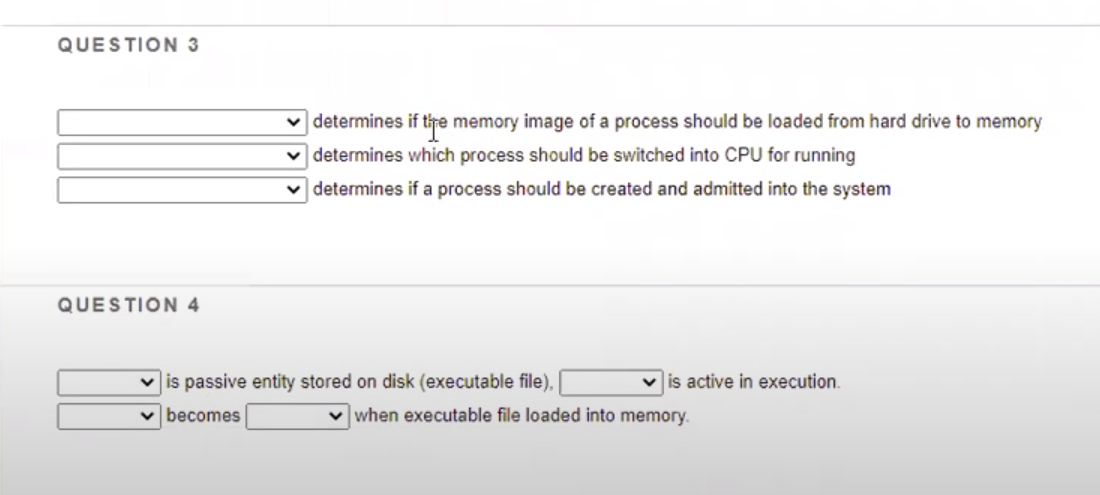 Solved QUESTION 1 A process that is waiting for the keyboard | Chegg.com