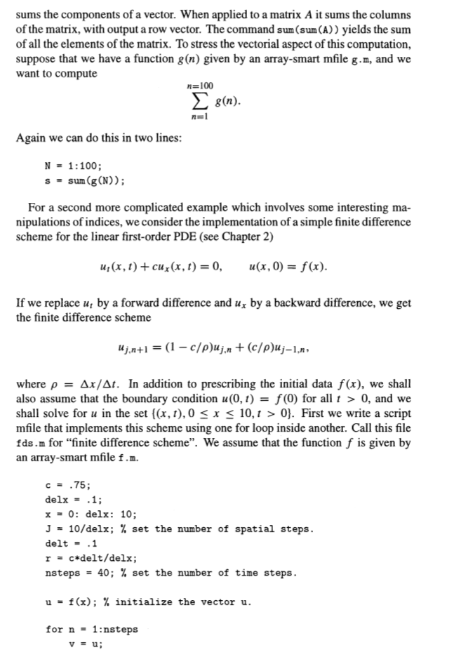 A pde question using matlab, please explain your | Chegg.com