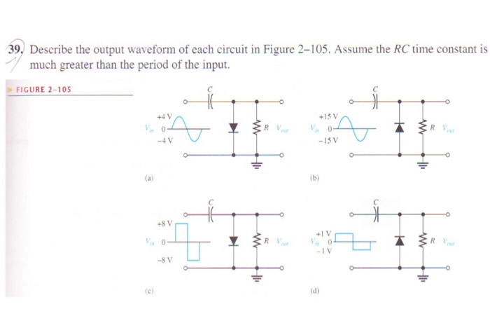Solved 39, Describe the output waveform of each circuit in | Chegg.com