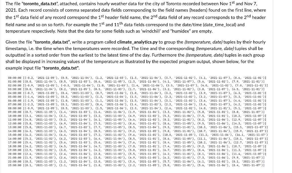 Solved The file "toronto_data.txt", attached, contains | Chegg.com