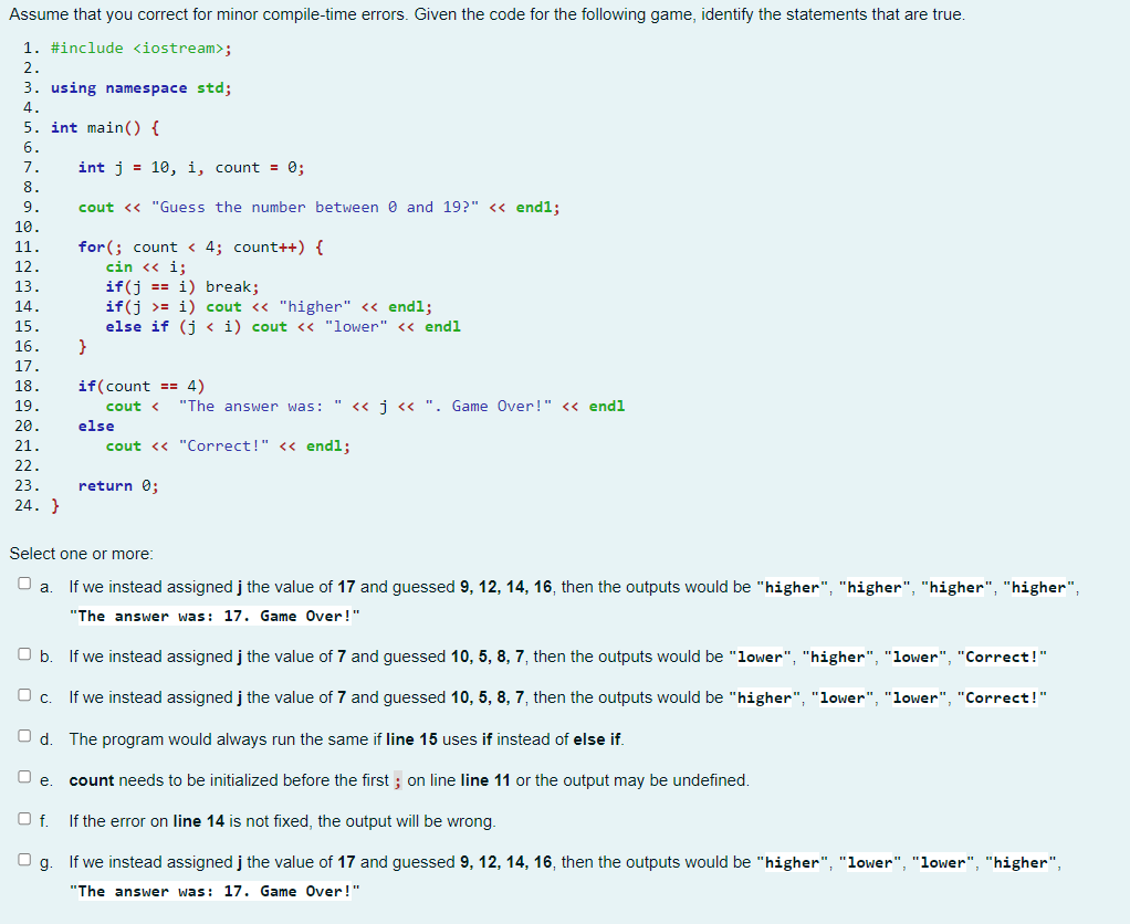 Solved #include ; using namespace std; int main() | Chegg.com