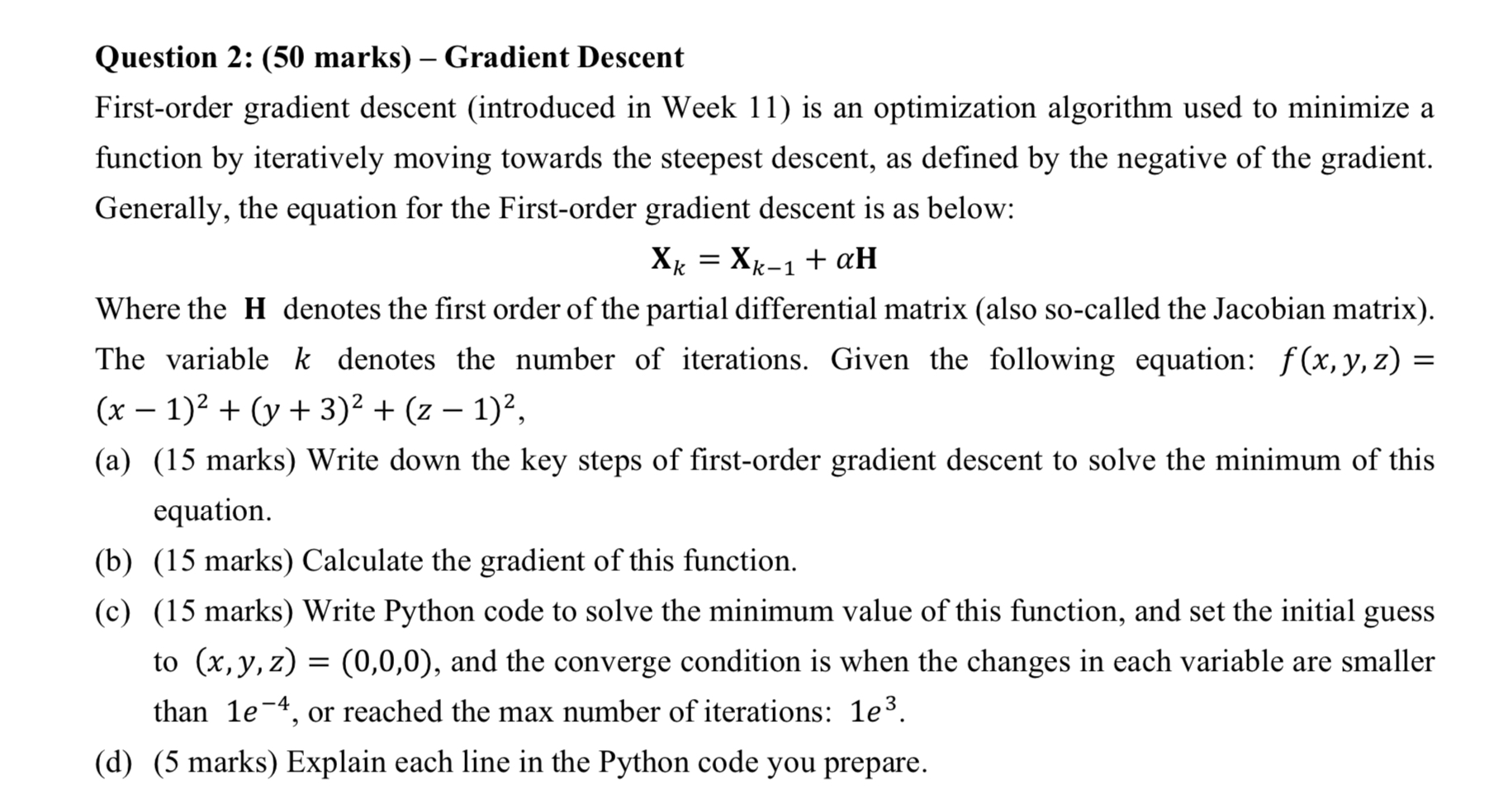 Solved Question 2: (50 ﻿marks) - ﻿Gradient | Chegg.com