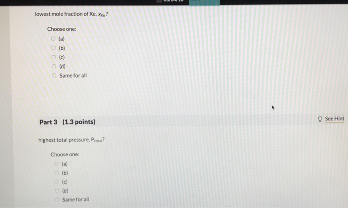 Solved Consider the mixtures of two ideal gases, Kr (white | Chegg.com