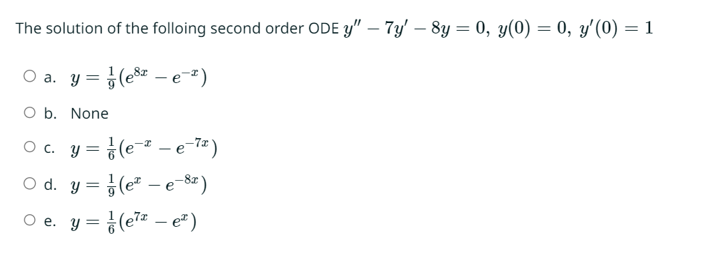 Solved The solution of the folloing second order ODE | Chegg.com