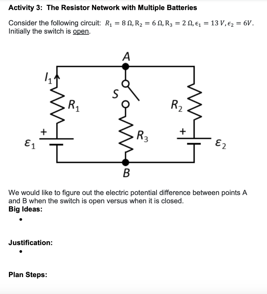 Solved Activity 3: The Resistor Network with Multiple | Chegg.com