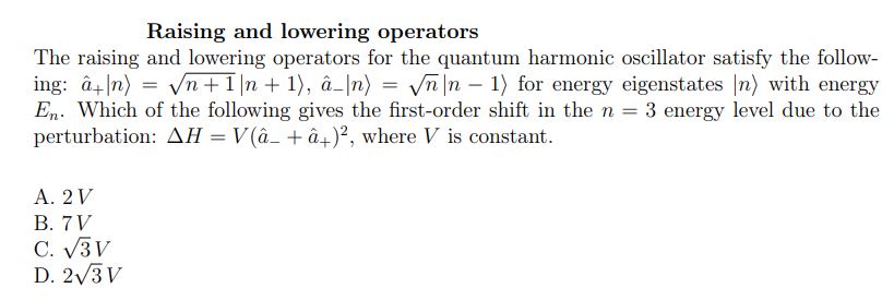 Solved Raising and lowering operators The raising and | Chegg.com