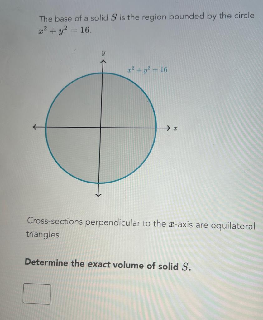Solved The base of a solid S is the region bounded by the | Chegg.com