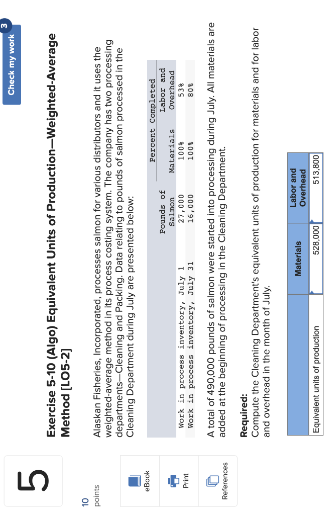 Solved Exercise 5-10 (Algo) Equivalent Units of | Chegg.com