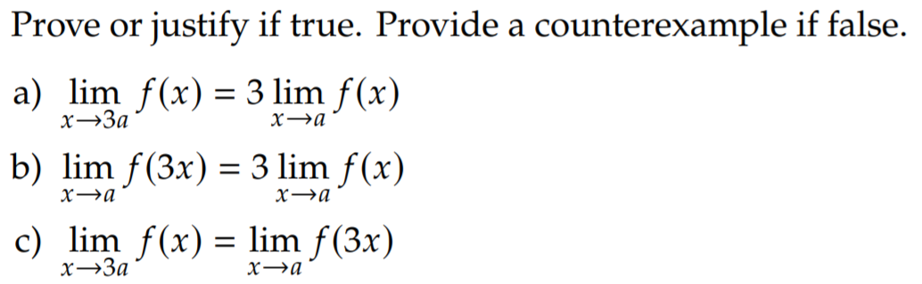 Solved Prove or justify if true. Provide a counterexample if | Chegg.com