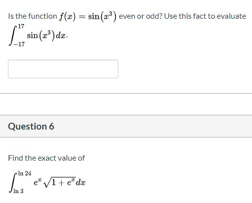 Solved Is the function f(x) = sin(23) even or odd? Use this | Chegg.com
