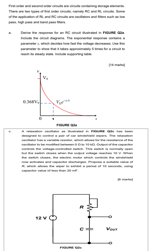 Solved First order and second order circuits are circuits | Chegg.com