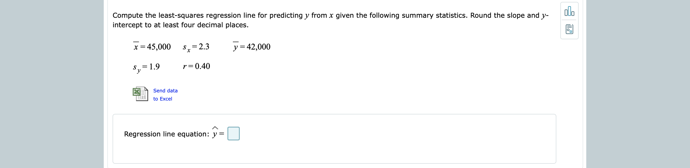 Solved Compute The Least squares Regression Line Chegg