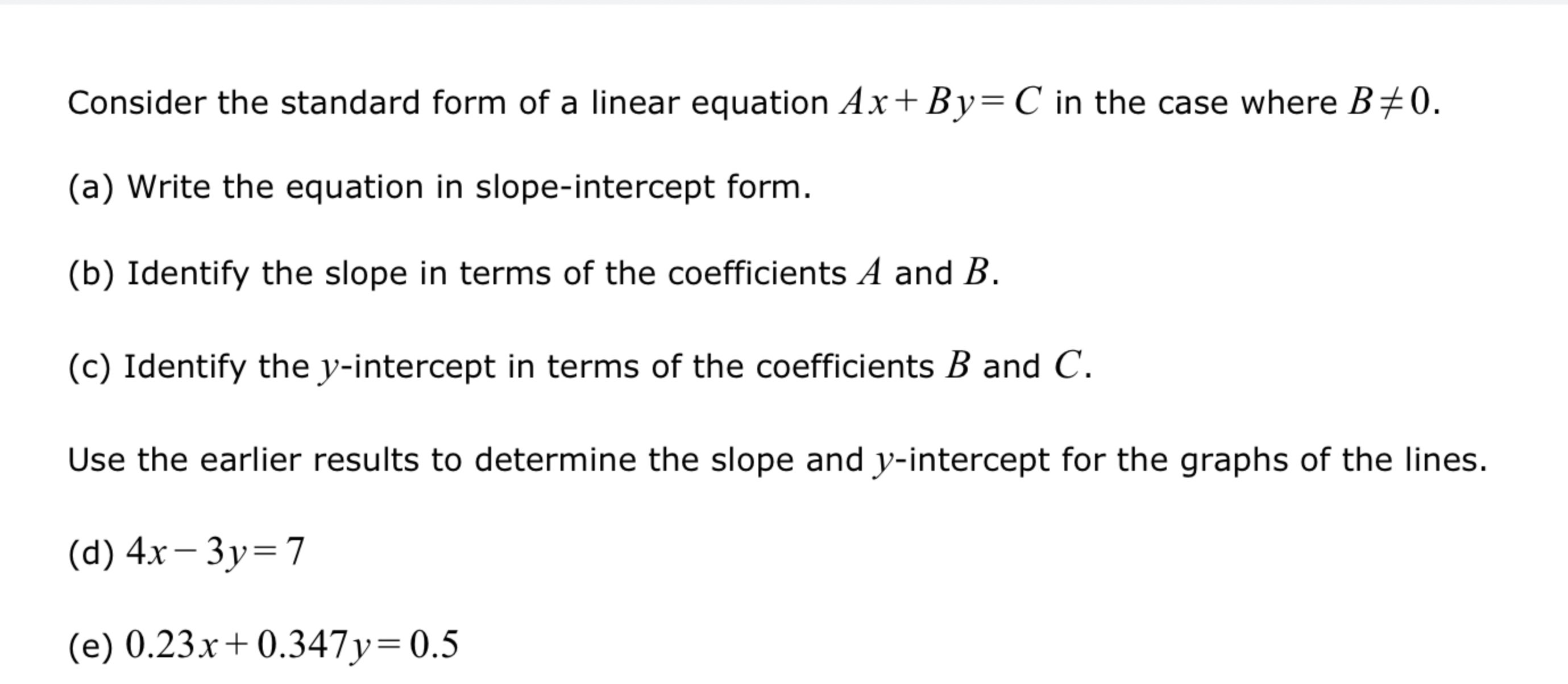 Solved PLEASE SOLVE! Consider the standard form of a linear | Chegg.com