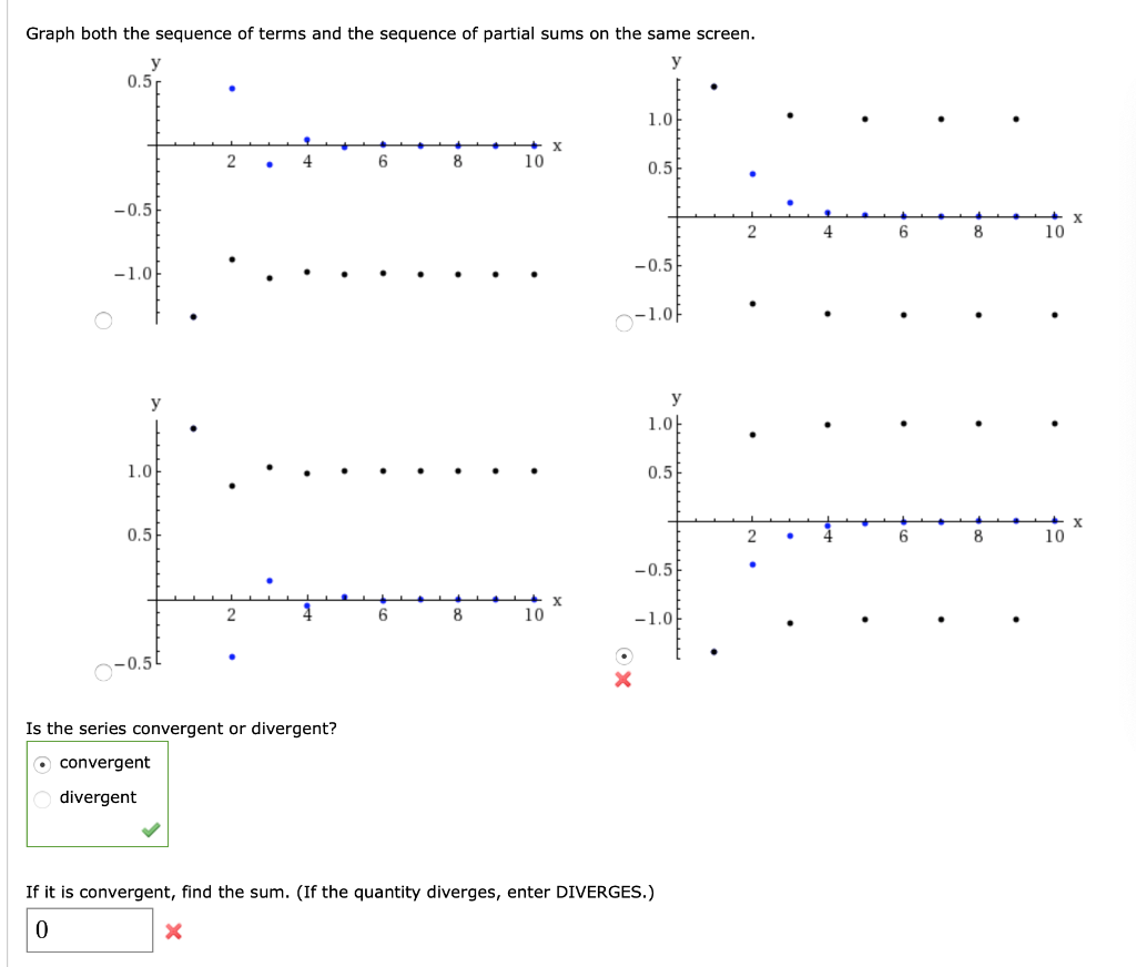 Solved Find 10 partial sums of the series. (Round your | Chegg.com