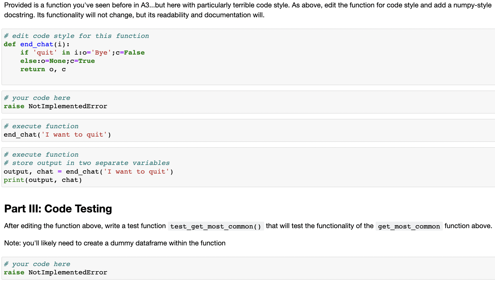 Solved For this question: 1. Take a look at the code and | Chegg.com
