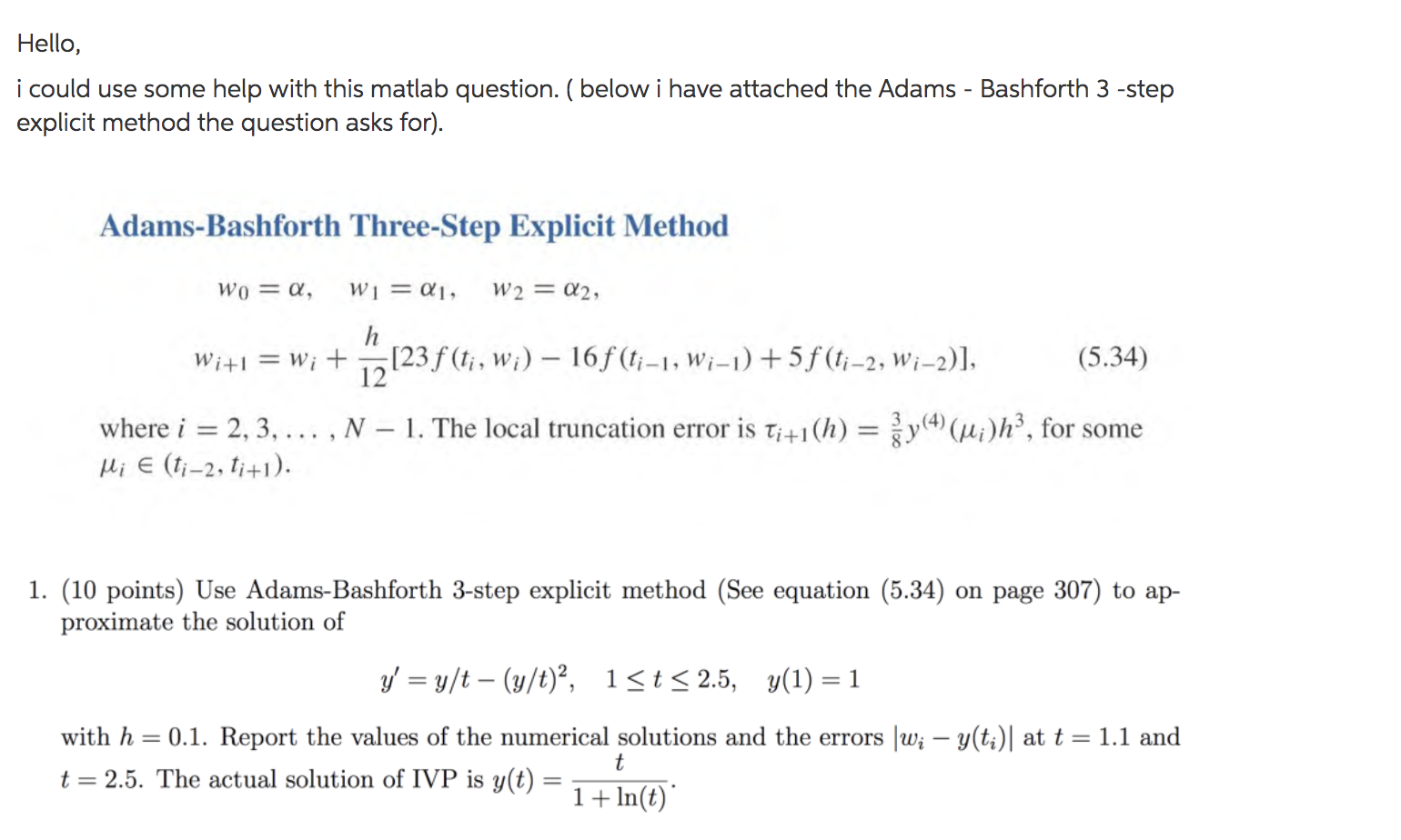 Solved Hello, i could use some help with this matlab | Chegg.com