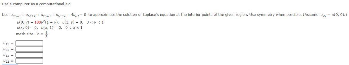 Use a computer as a computational aid. Use U;+1,5 + | Chegg.com